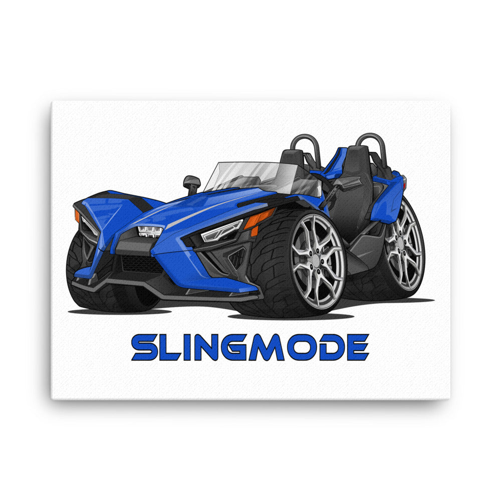 Slingmode Caricature Canvas Wall Art | 2022 SL Ultra Blue Polaris Slin ...